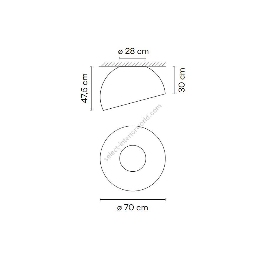 Buy Vibia / LED Flush Mounts / Duo 4876, 4880 Online, price