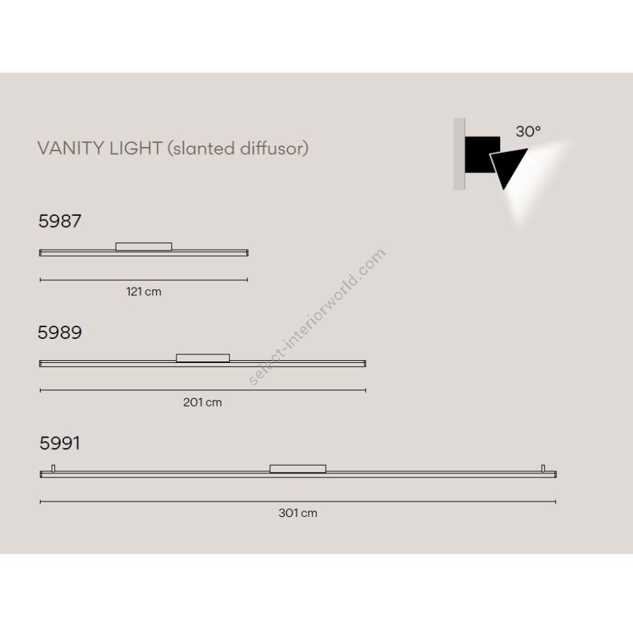 Vibia / LED Wall Lights / Spa 5987, 5989, 5991 Price, buy Online on Select Interior World Vibia ...