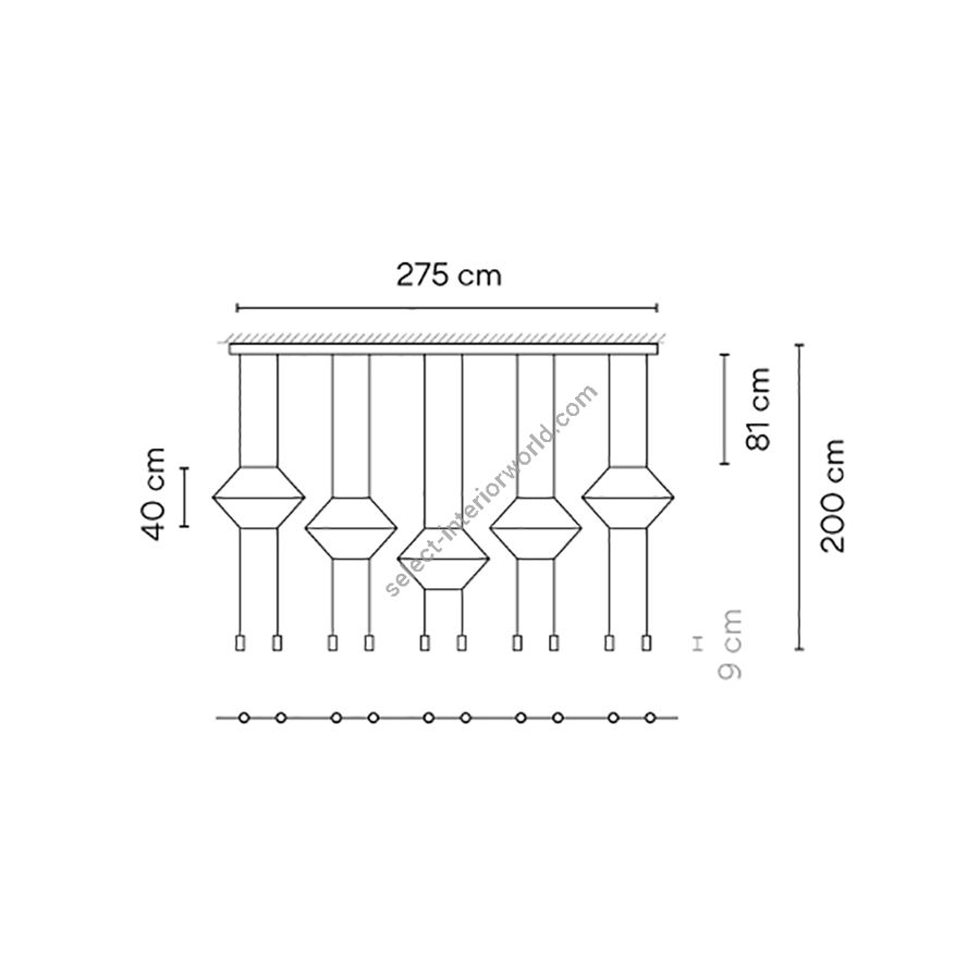 Buy Vibia / LED Ceiling Lights / Wireflow 0330 Online